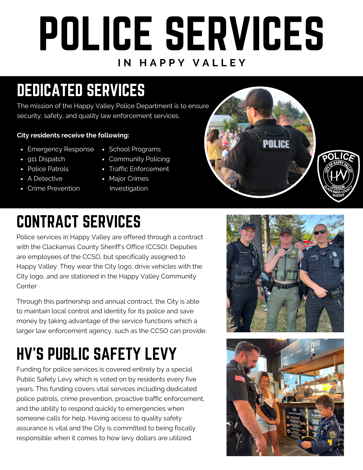 Public Safety Levy | City of Happy Valley